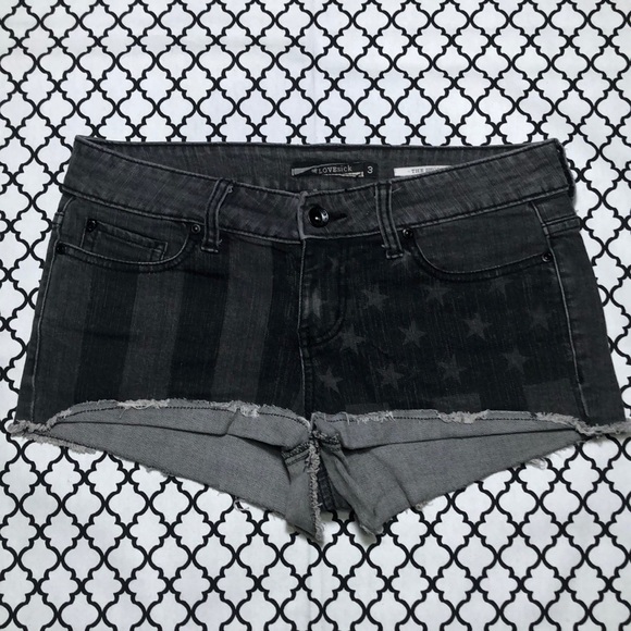 Hot Topic | Shorts | Hot Topic Lovesick American Flag Shorts 3 | Poshmark